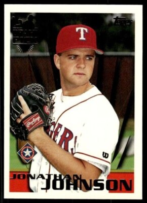 1996 Topps Baseball Card Jonathan Johnson Rookie Texas Rangers #242 | eBay