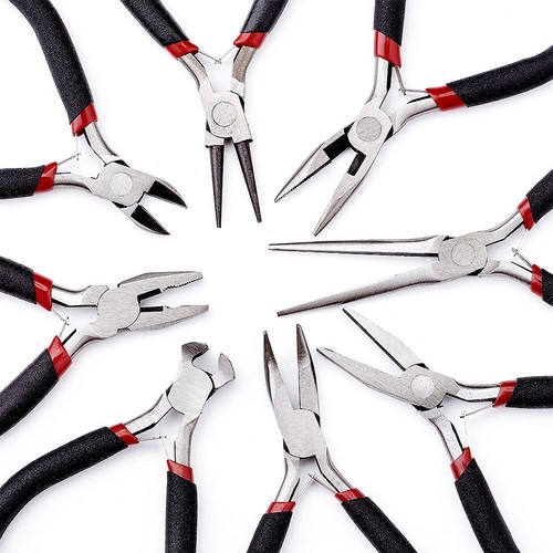 8pcs/Set Professional Beading Jewelry Pliers Kit Strong Multi-Purpose ...