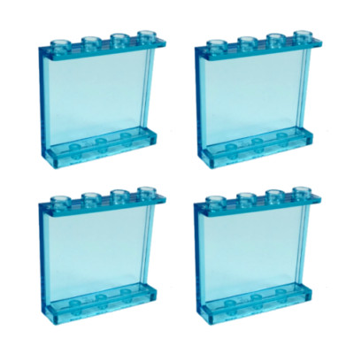 NEW LEGO® Train 4x 1x4x3 Carriage Tram Window Transparent Light Blue ...