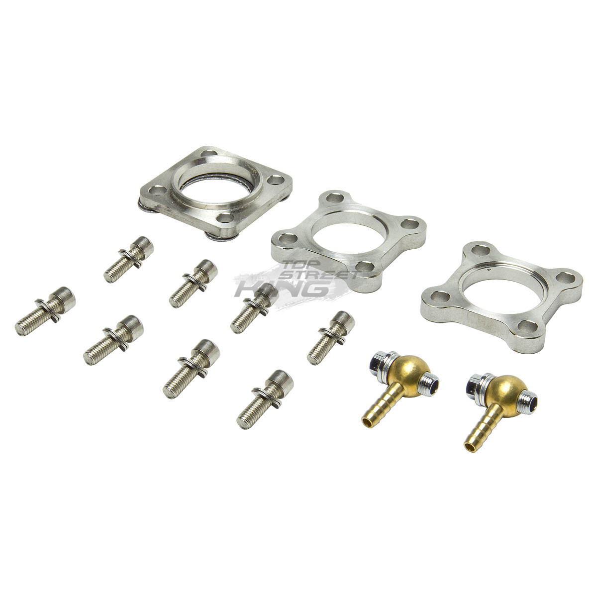 44MM/46MM RED TYPE-2 TURBO EXHAUST EXTERNAL 4-BOLT WASTEGATE BOOST+ ...