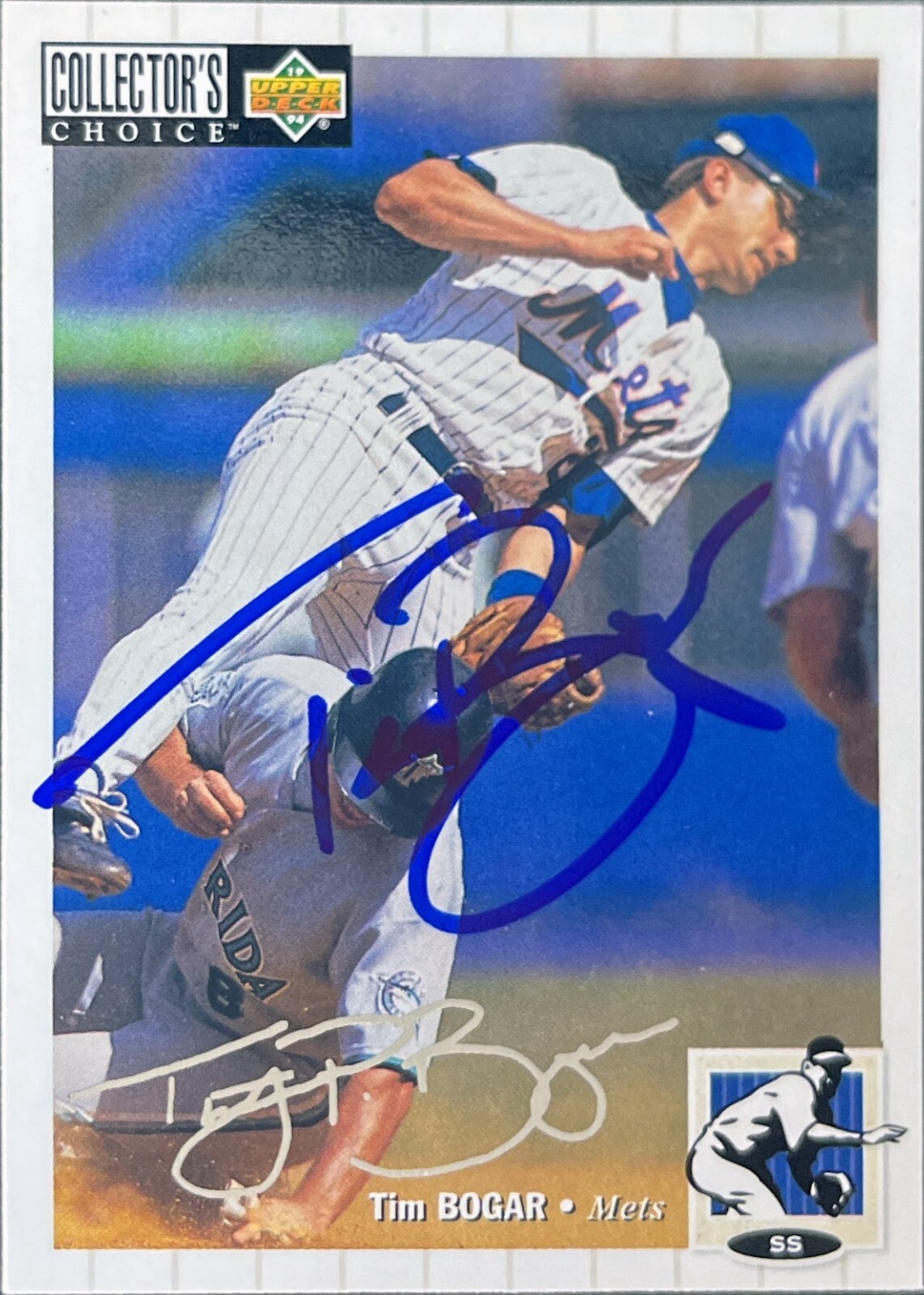 1994 Collector's Choice #55 Tim Bogar New York Mets AUTO SIGNED COA | eBay