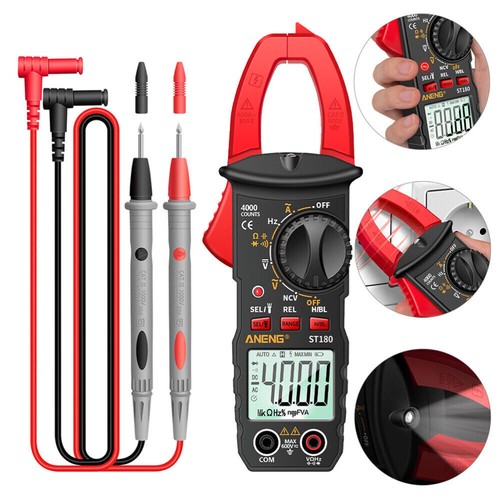 Digital Multimeter Tester AC DC Volt Amp Clamp Meter Auto Range LCD ...