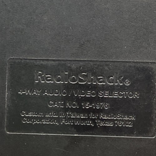 Radioshack 15-1976 Radio Shack 4-Way Stereo Audio/Video Switch ...