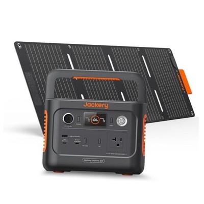 Solar Generator 240 v2 and 40W Mini Solar Panel, 256Wh LiFePO4 Battery ...