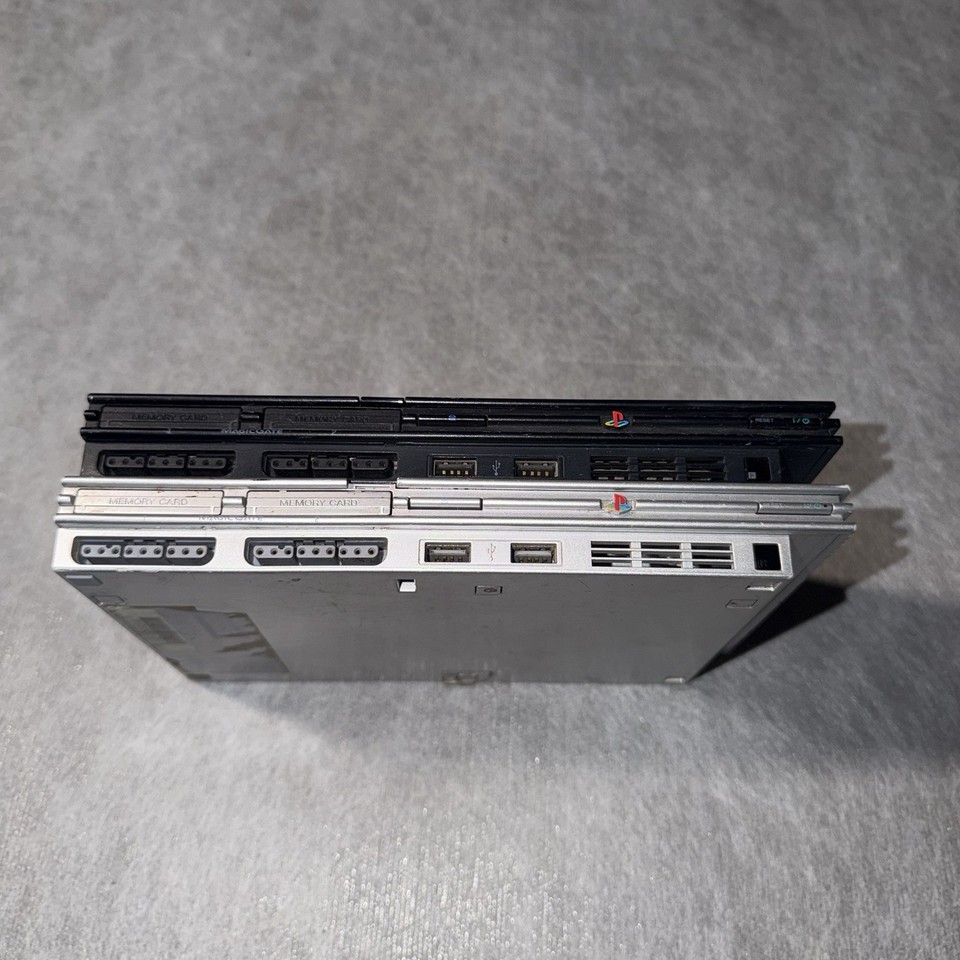 Sony PlayStation 2 PS2 Slim Console Silver And Black Bundle | eBay