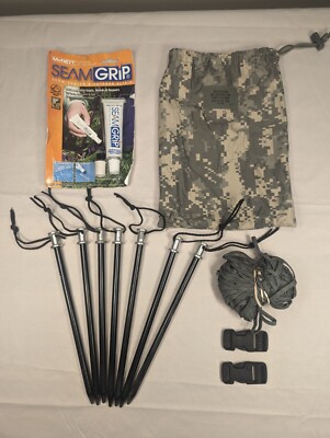 Improved Combat Shelter Repair Kit & Stakes USGI ACU | eBay