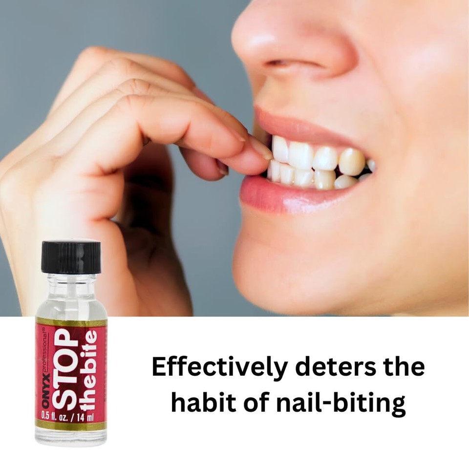 Stop the Bite Nail Biting Deterrent Polish 0.5 Fl Oz - Helps Nails Grow ...
