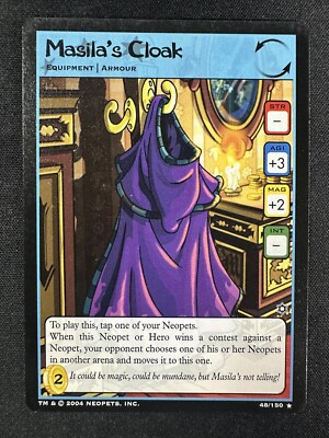 Neopets Masila's Cloak 48/150 Hannah And The Ice Caves Armour Non Holo ...