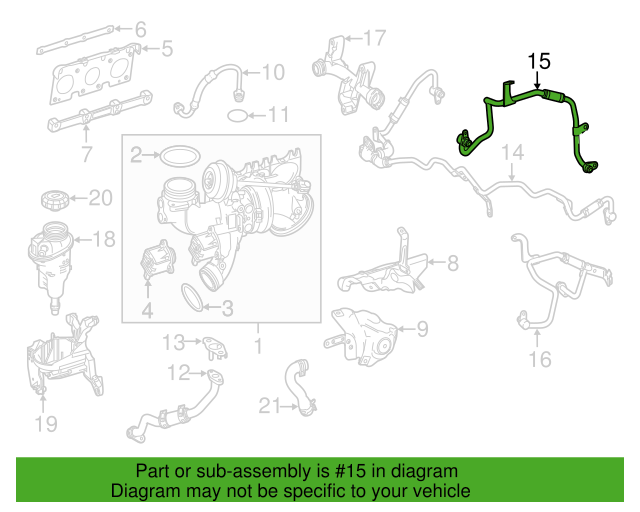 Coolant Hose 2762006051 Fit Mercedes-Benz GL450 C43 AMG GLS450 E400 ...