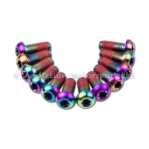 12x Bmw F800 GS 2012-2018 Rainbow Titanium Front Disc Rotor Bolts ...