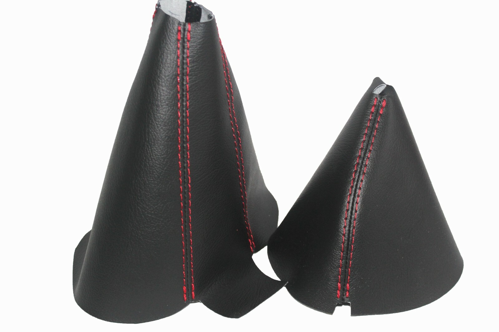 Fits 90-96 Nissan 300ZX (Z32) Leather Manual & E-Brake Boots SET w/Red ...