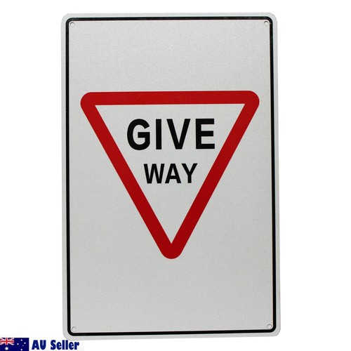3x Warning Notice Give Way Sign Traffic Ssafety 200x300mm Public Al ...