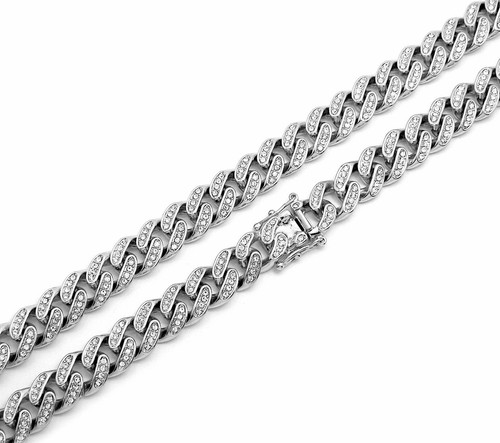 Hip Hop POLO-G 1300 Pendant 16" 18" 20" Iced Cuban Box Lock Chain ...