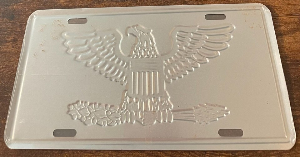 US Army Colonel Insignia Booster License Plate NEW OLD STOCK | eBay