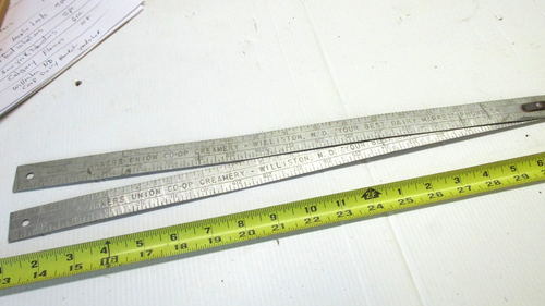 Old Willston North Dakota COOP Dairy Market Yardstick Tool | eBay