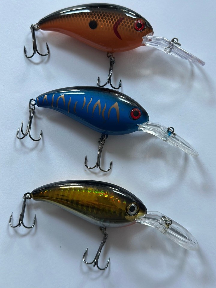 3 pcs job lot pike bass fishing 10cm crank baits predator bass perch trout lure | eBay UK