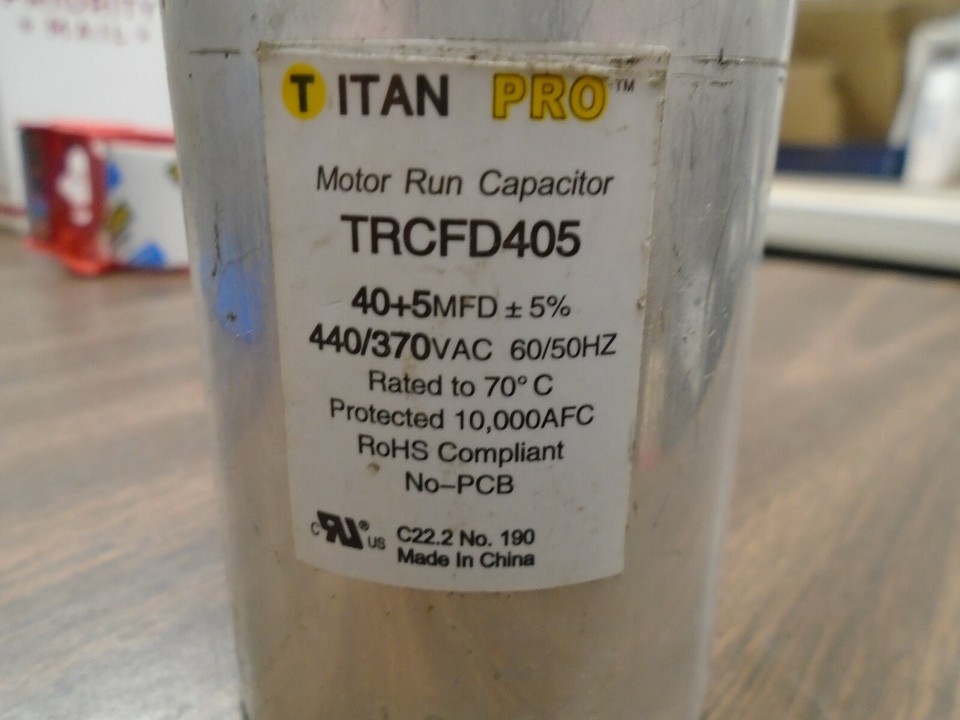 Packard Titan Pro TRCFD405 40 + 5 MFD - 440/370V Round Motor Run ...