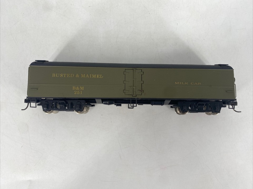 HO SCALE 1:87 BRASS ALCO MILK CAR BUSTED & MAIMED #251 PRR TYPE CAR RTR ...