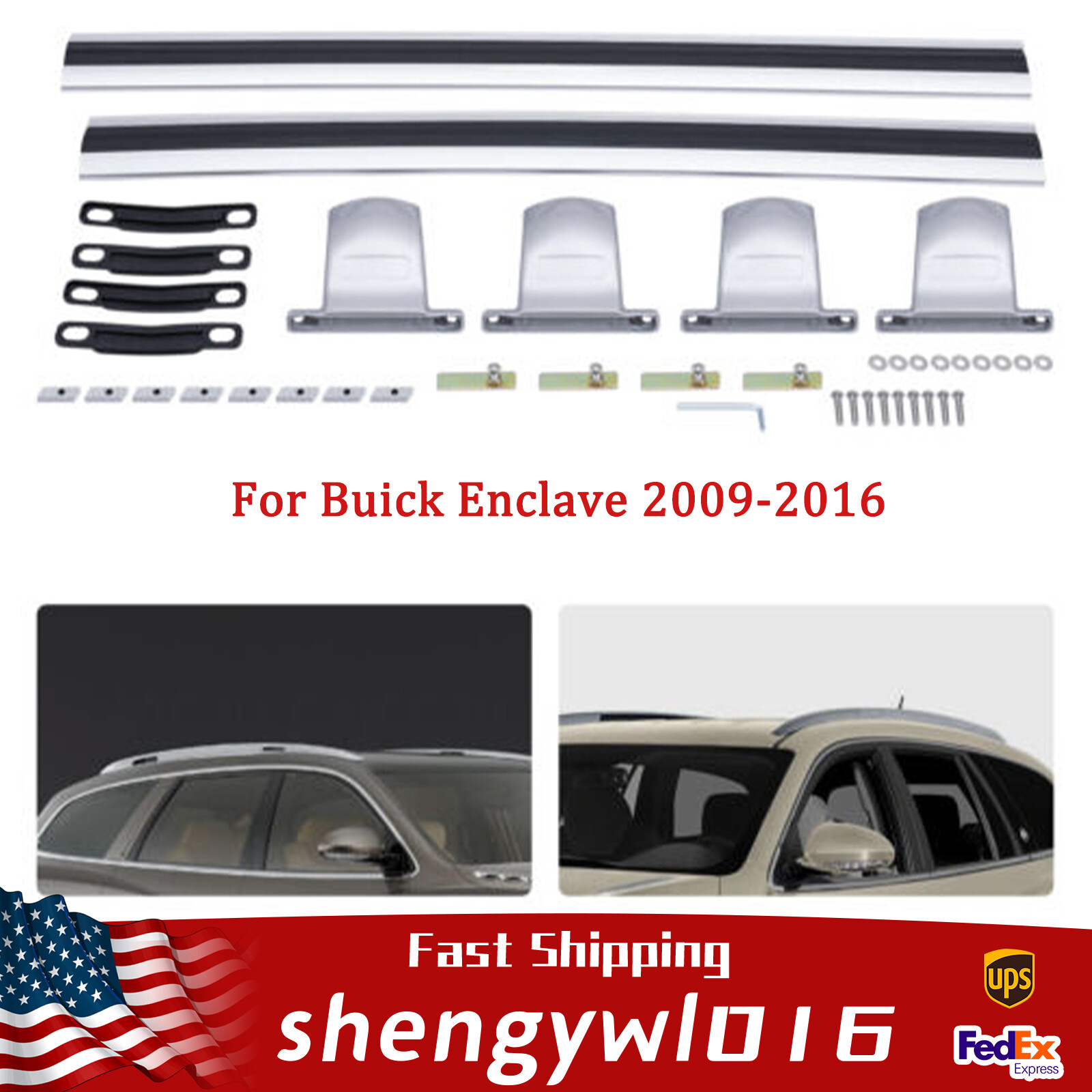 Fit 2009-2016 Buick Enclave Roof Rack Set Cross Bar Luggage Cargo ...