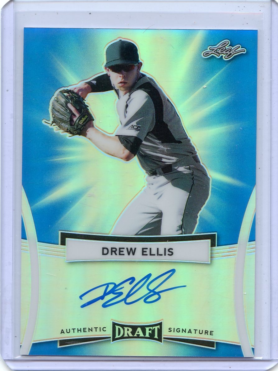 2017 LEAF DRAFT #BA-DE1 DREW ELLIS AUTOGRAPH ROOKIE RC SP #9/25 ...