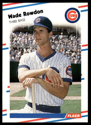 1988 Fleer Baseball Card Wade Rowdon Chicago Cubs #430 | eBay
