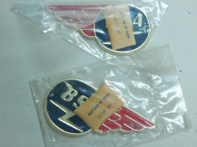 BSA NOS GAS FUEL TANK PETROL SIDE COVER BADGE MOTIF SET A65 A10 ROCKET ...