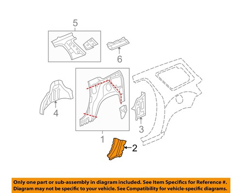 GM OEM 07-17 Acadia Limited Quarter Panel Inner Structure-Lower Reinf ...