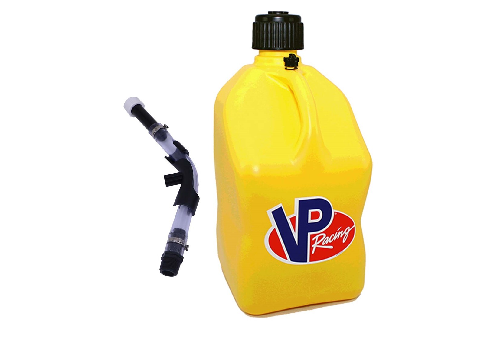 VP Racing Yellow Square 5 Gallon Race Fuel Jugs + Hose and Hose Bender ...