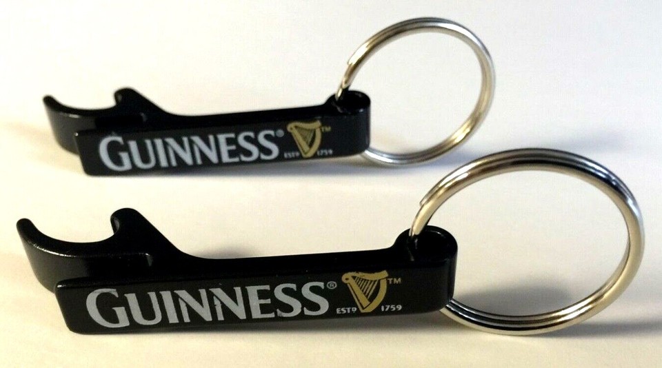 Guinness Harp Beer Aluminum Bottle Opener Key Chain - Set of Two (2 ...