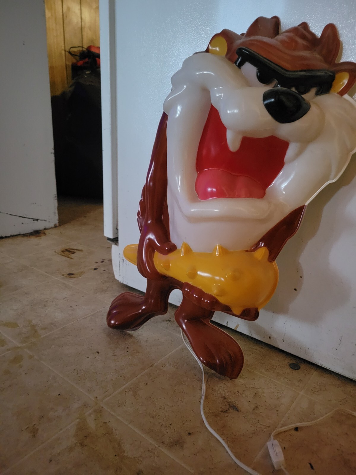 Vintage Highlite Looney Tunes TASMANIAN DEVIL TAZ Blow Mold Wall Lamp ...