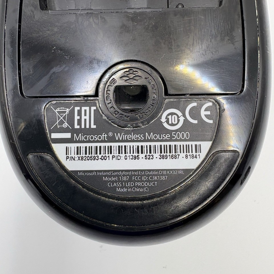 Microsoft Wireless 5 Button Mouse 5000 Model 1387 + USB Dongle | eBay