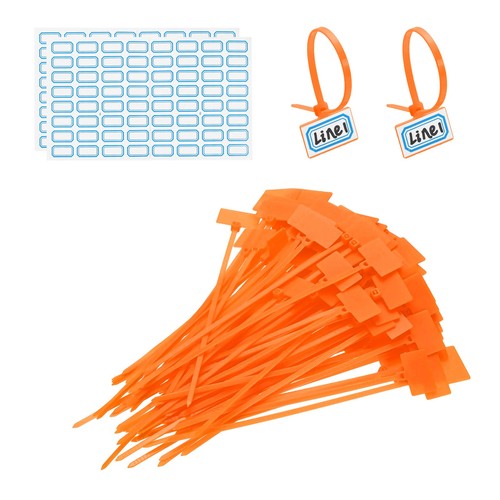 6inch Zip Ties, 100pcs Cable Ties Tags Nylon Wire with Label Tags Paper ...