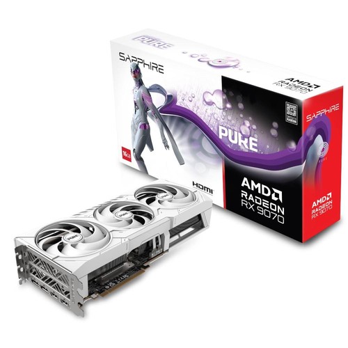Sapphire Radeon PURE Gaming 16G OC GDDR6 RX 9070 RGB LED Graphics Video ...