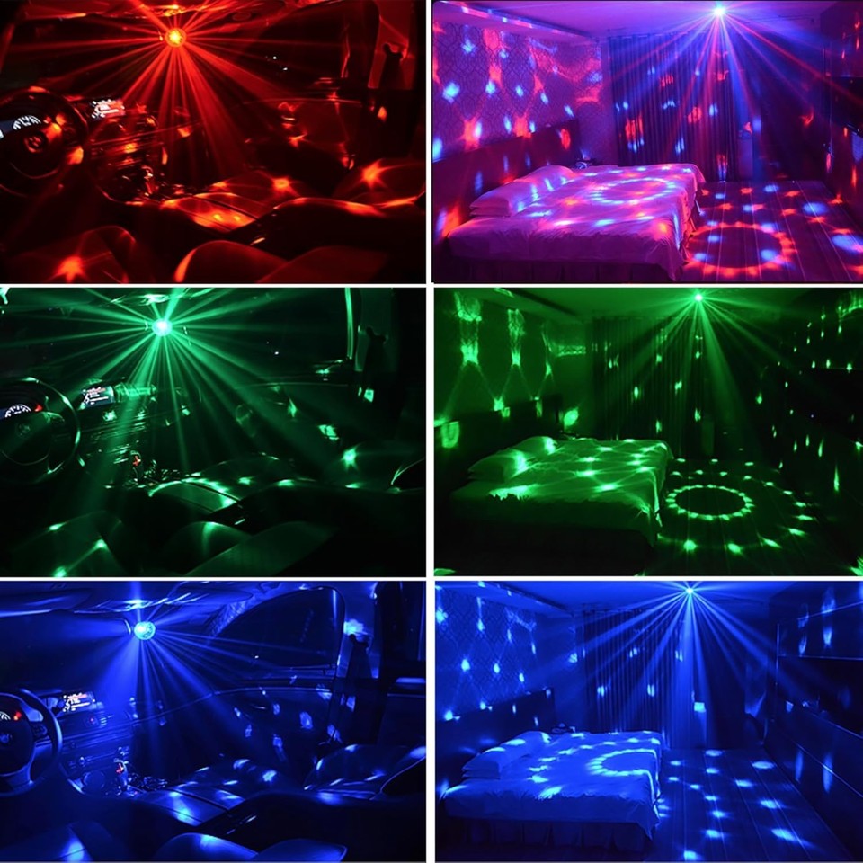 Compact Sound Activated Disco Ball Light - Ideal for Home Decor and ...
