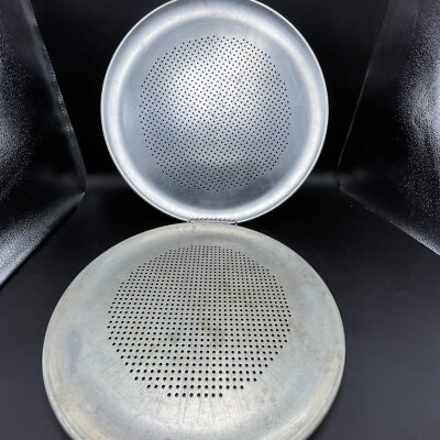 2 REMA 16” & 13” Vented Perforated PIZZA PANS Aluminum Crispi Crust USA ...
