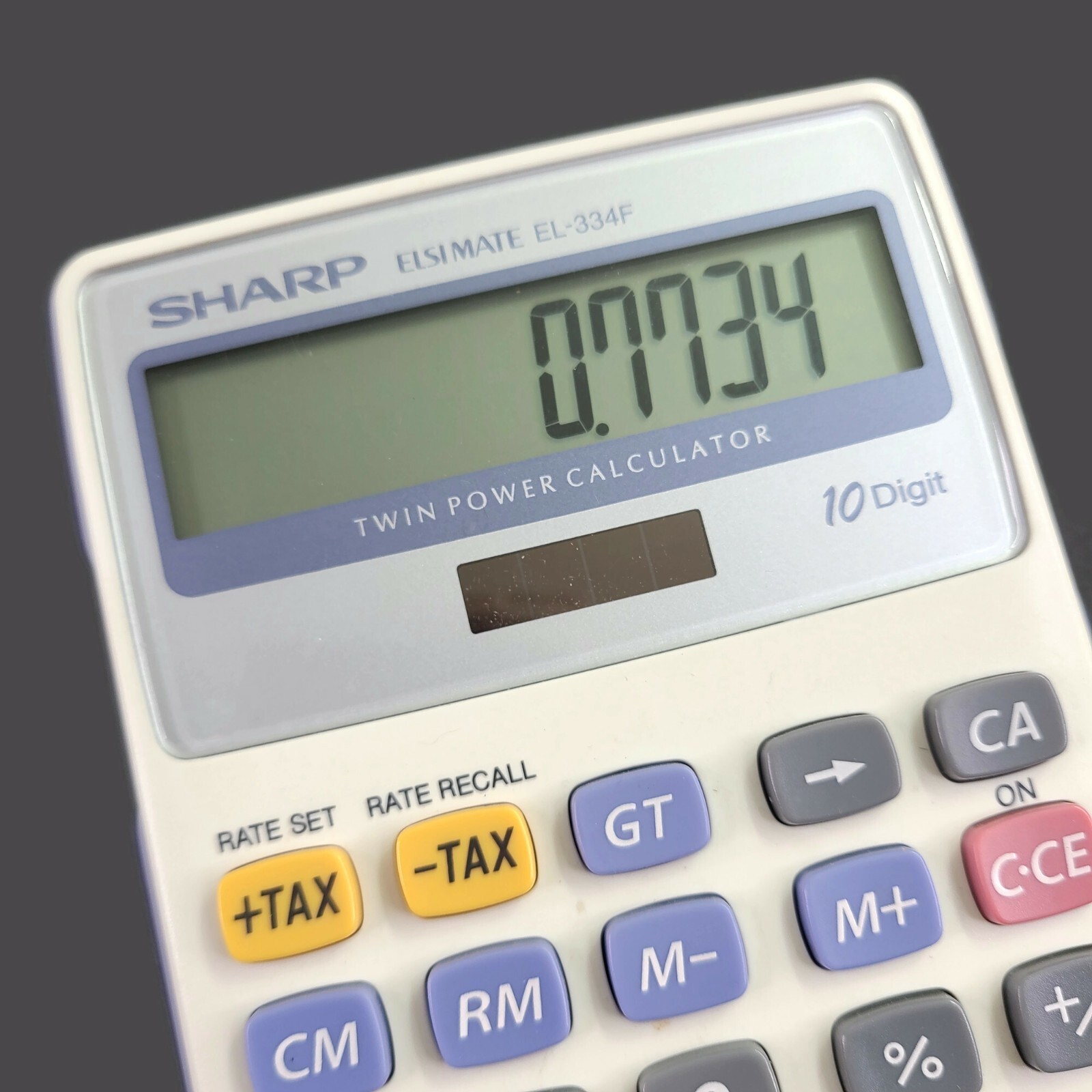 Sharp ELSIMATE El-334f Twin Power Solar and Battery Tax Calculator 10 ...