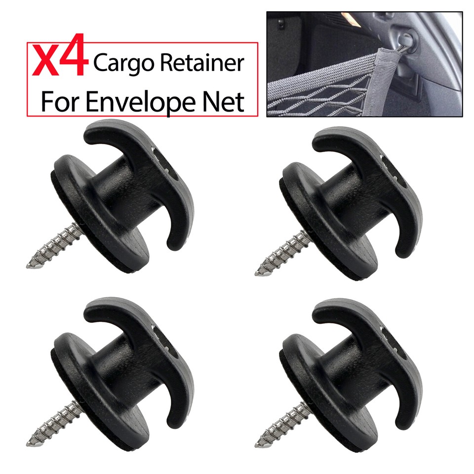4Pcs Rear Trunk Boot Cargo Net Hook Ring Loop Hanging Fixings Envelope ...