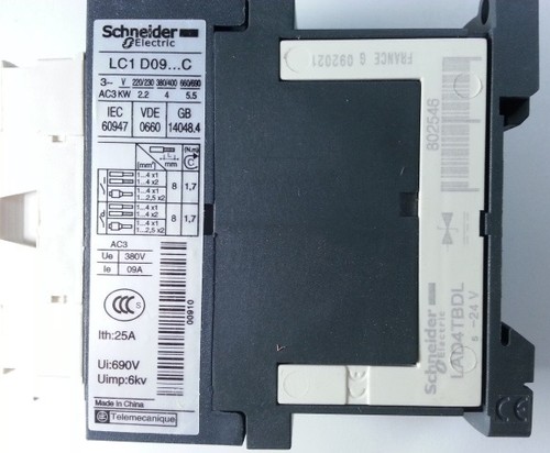 LC1D09BDC Schneider Contactor With Coil 24VDC | eBay