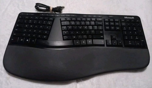 Microsoft LXM-00001 Model 1878 Wired USB 2.0 Ergonomic Keyboard | eBay