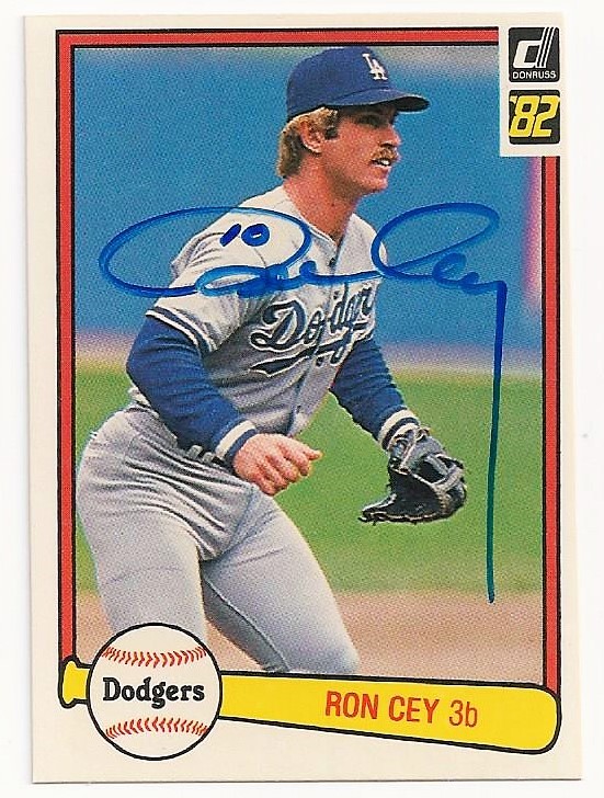 RON CEY - SIGNED/AUTO/AUTOGRAPH ON A 1982 BASEBALL CARD - LOS ANGELES ...