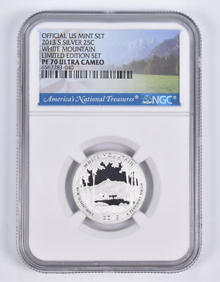 2013-S Silver PF70 ANT White Mountain Quarter Limited Edition NGC | eBay