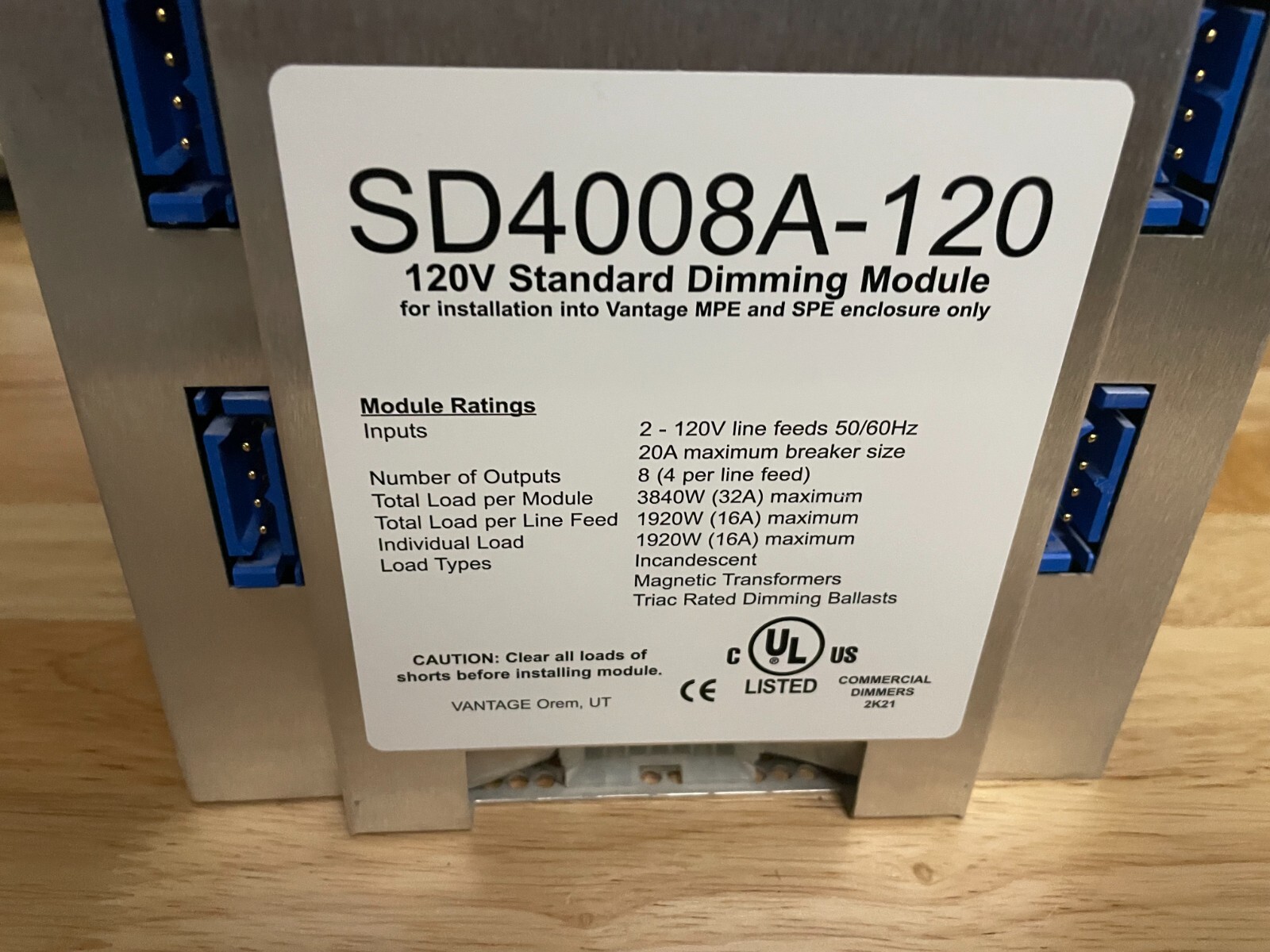 Vantage Controls standard dimming module SD4008A-120 - Fully Tested | eBay