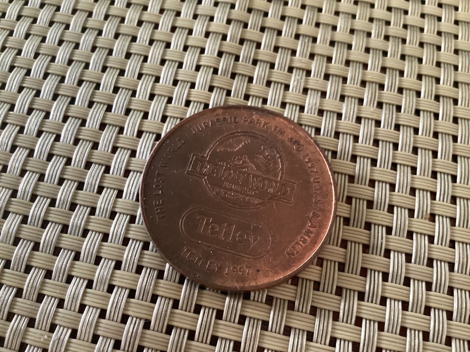 Vintage Tetley Collectible Coin Lost World No. 5 Parasaurolophus Card ...