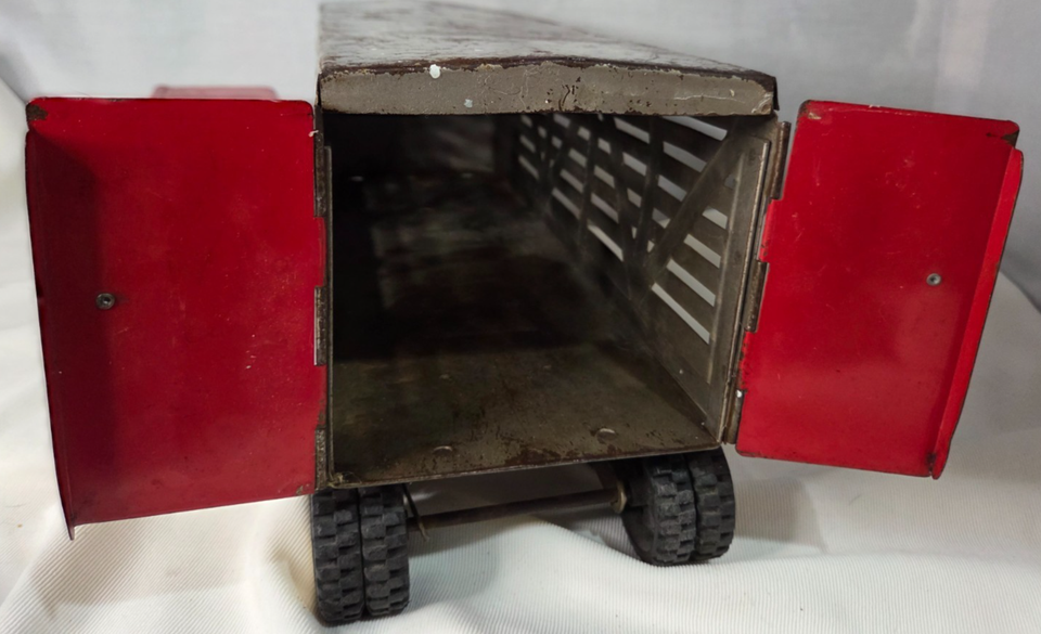 Vtg Structo Farms Semi Truck Trailer Livestock Hauler 50's 60's Pressed ...