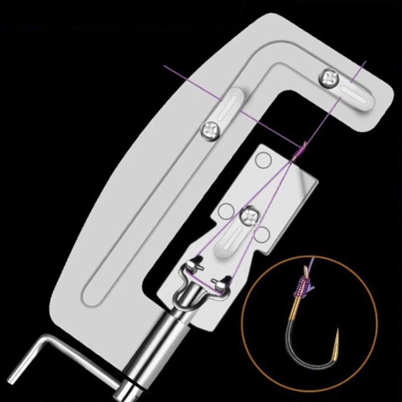 All Metal Fishing Hook Tyer Knot Machine Fast Tying Fishing Hook ...