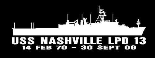 USS NASHVILLE LPD 13 Silhouette 4" x 12" Decals NAVY | eBay