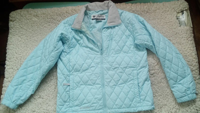 Columbia Light Blue Quilted Jacket Size L | eBay