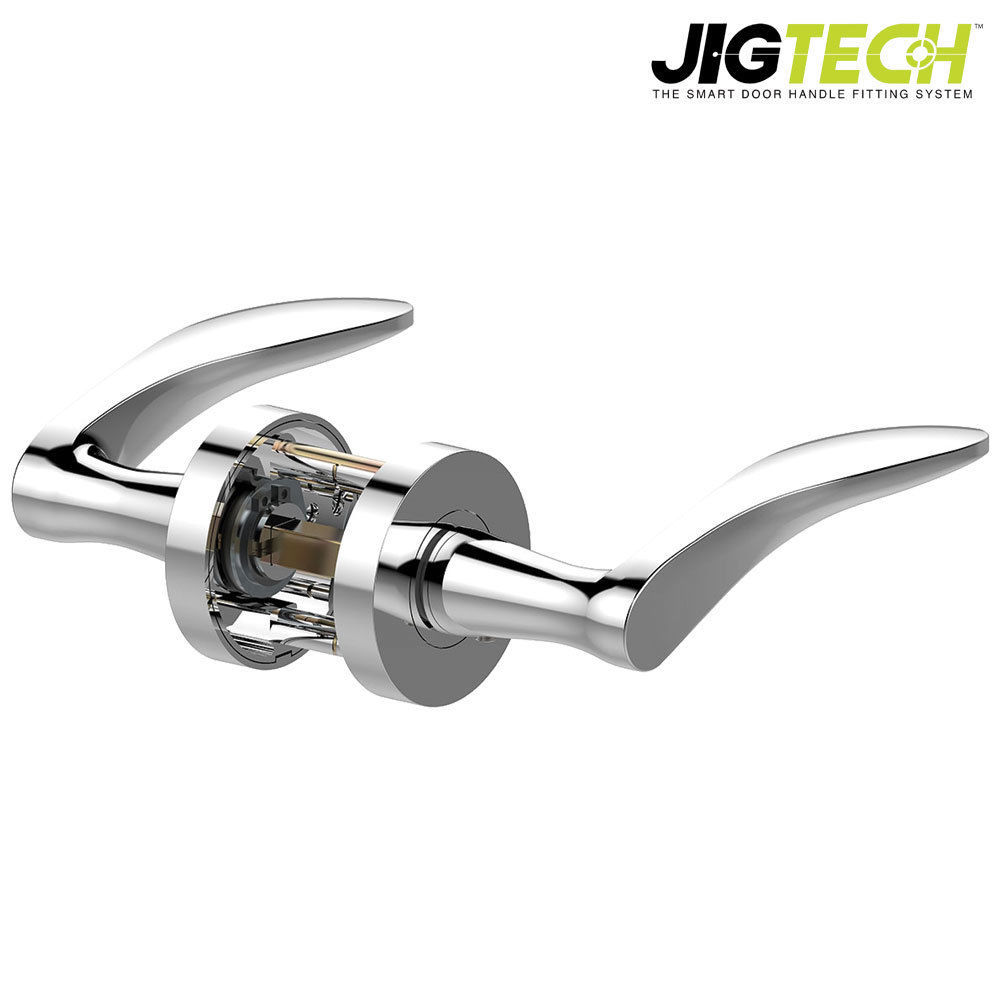Jigtech VECTA New Door Handles Pack Hinge - Latch Pack Polished - Satin ...