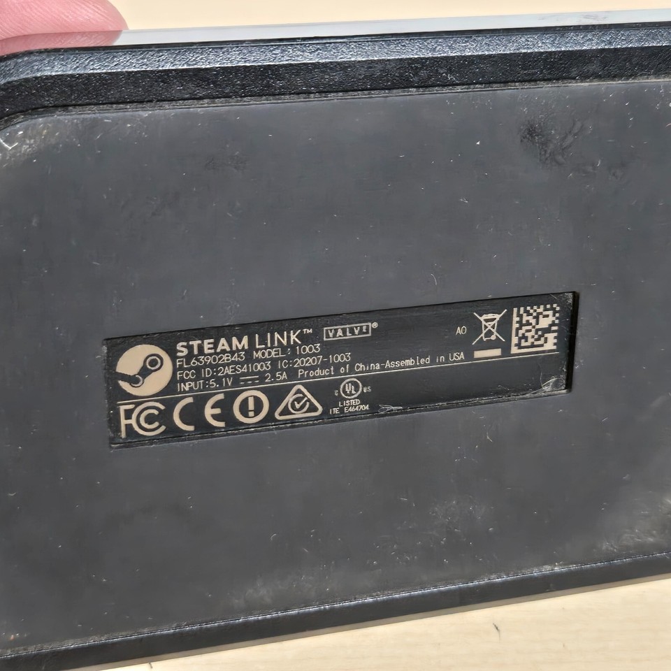 Valve Steam Link Wireless Streaming Device Model 1003 No Power Supply ...