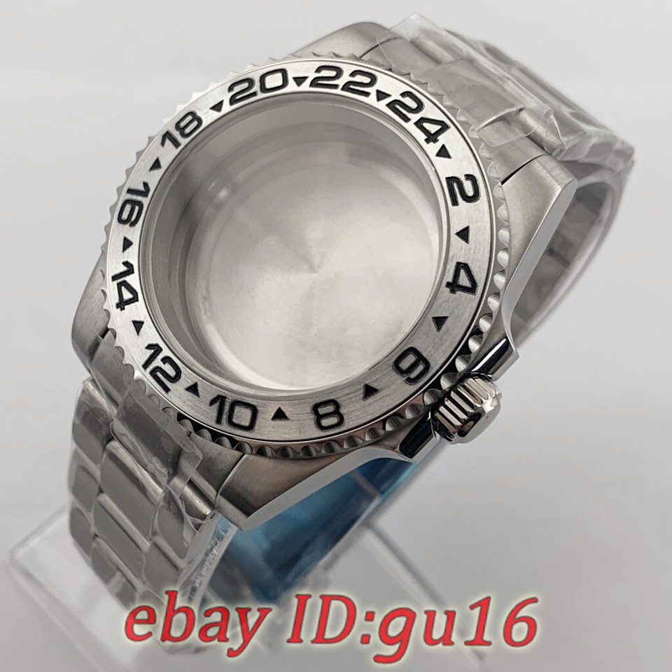 40mm White Ceramic bezel Watch Case Fit NH34 NH35 ETA 2824/2836 Miyota ...